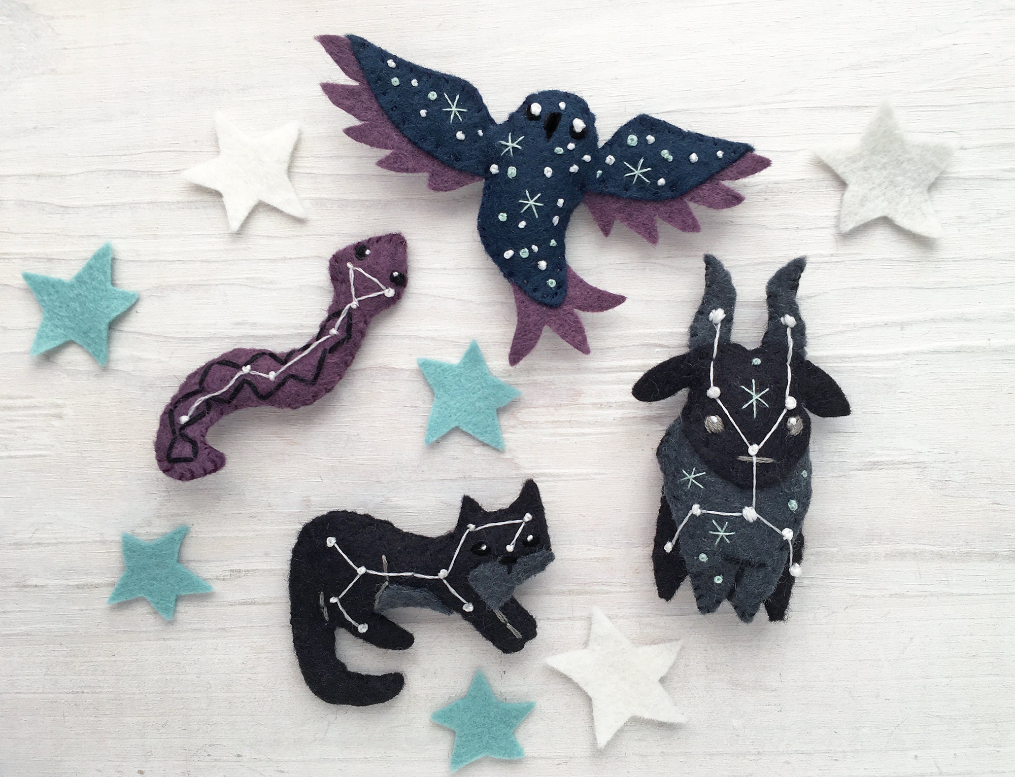 12 Constellation Animals Sewing Pattern PDF Download, Celestial Zodiac ...