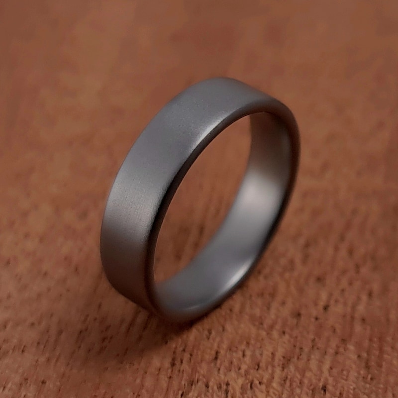 Square Matte Finish Ring - Etsy UK