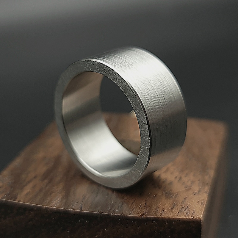 Brushed Silver Ring - Etsy