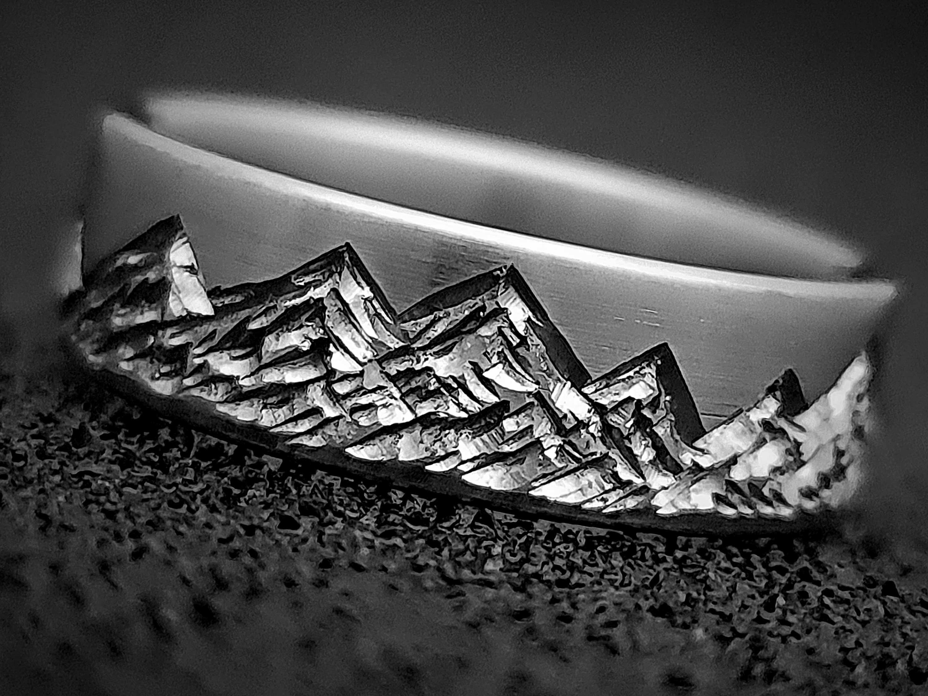 Mountain Range Wedding Ring for Men Mountain Landscape Band Hiking ...