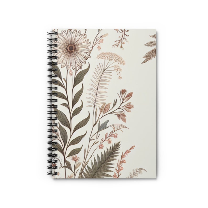 Plant Spiral Blank Notebook Ruled Line - Etsy