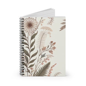 Plant Spiral Blank Notebook Ruled Line - Etsy