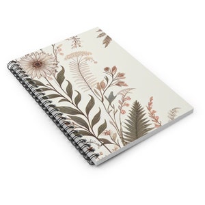 Plant Spiral Blank Notebook Ruled Line - Etsy