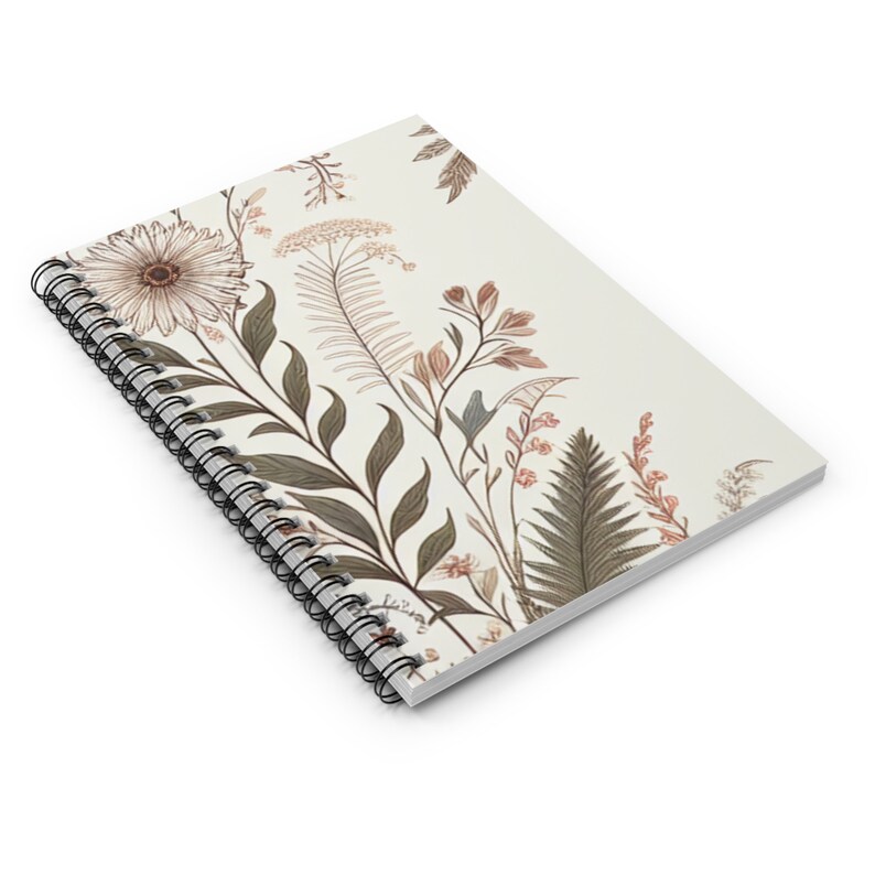Plant Spiral Blank Notebook Ruled Line - Etsy