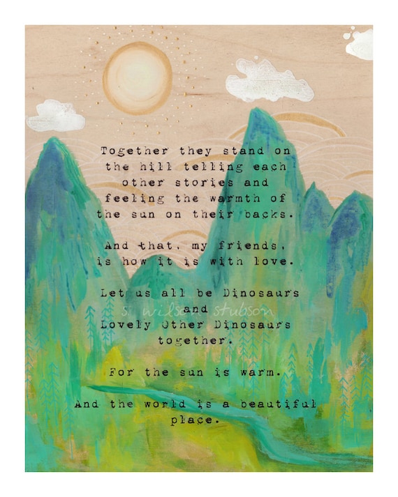 Dinosaur poem wedding | Beachweddingtips.com