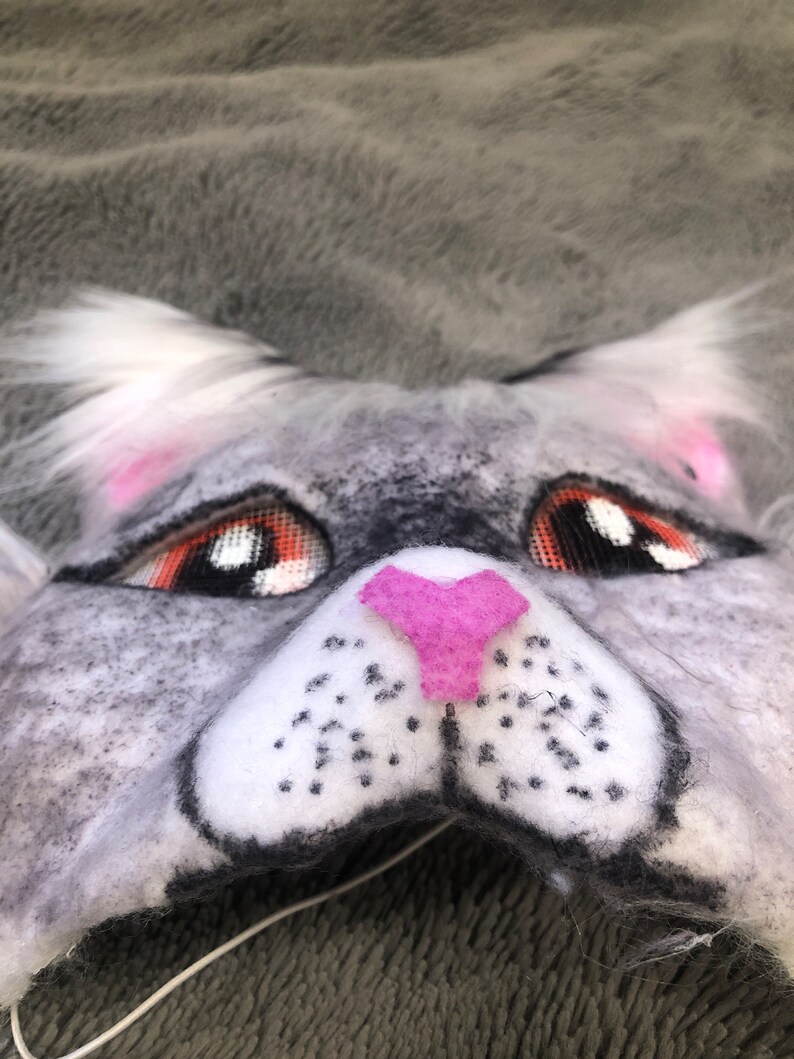Therian Animal Mask Grey Persian Cat - Etsy