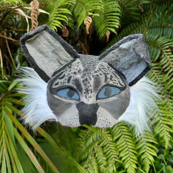 Snow Leopard Therian Mask - Etsy