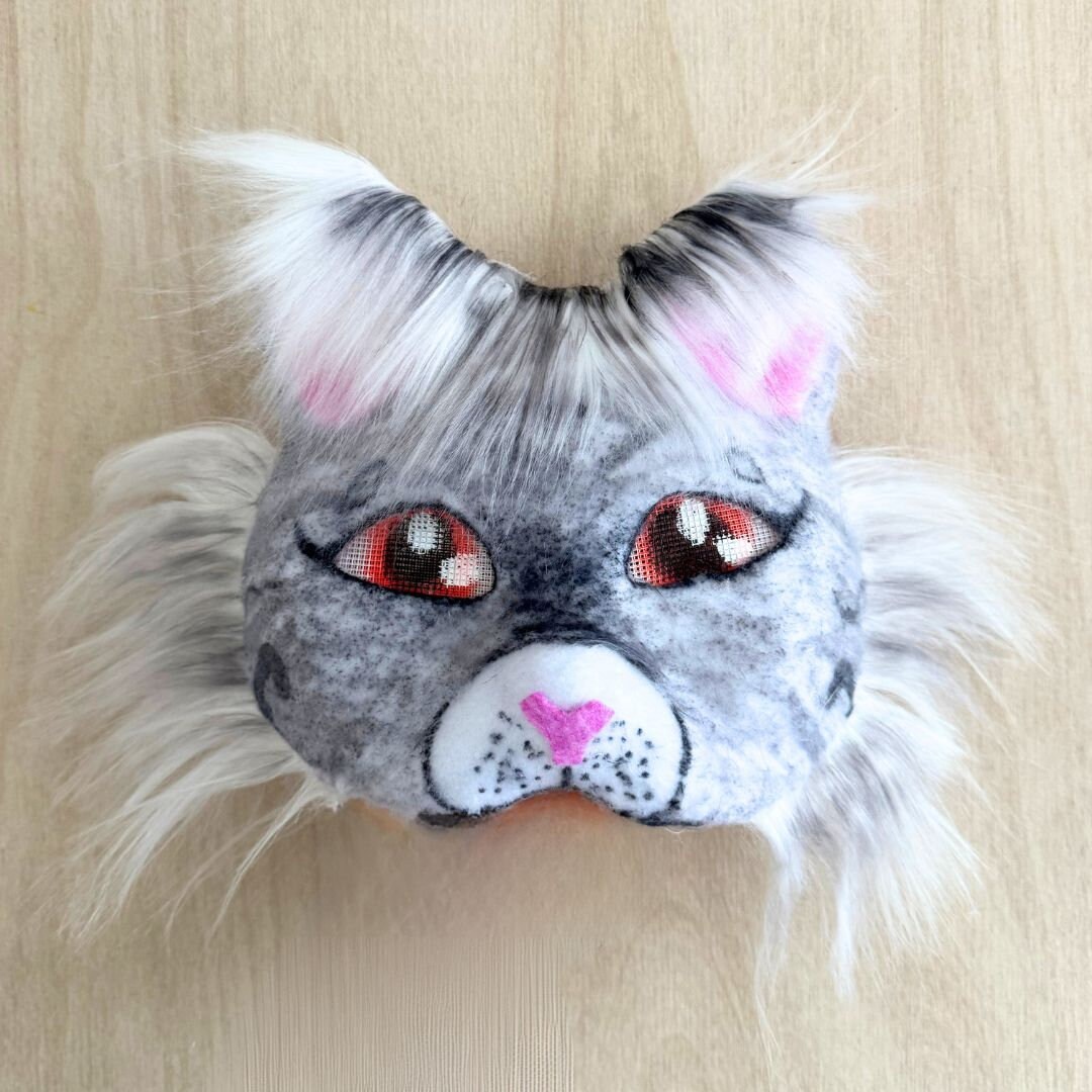 Therian Animal Mask Grey Persian Cat - Etsy