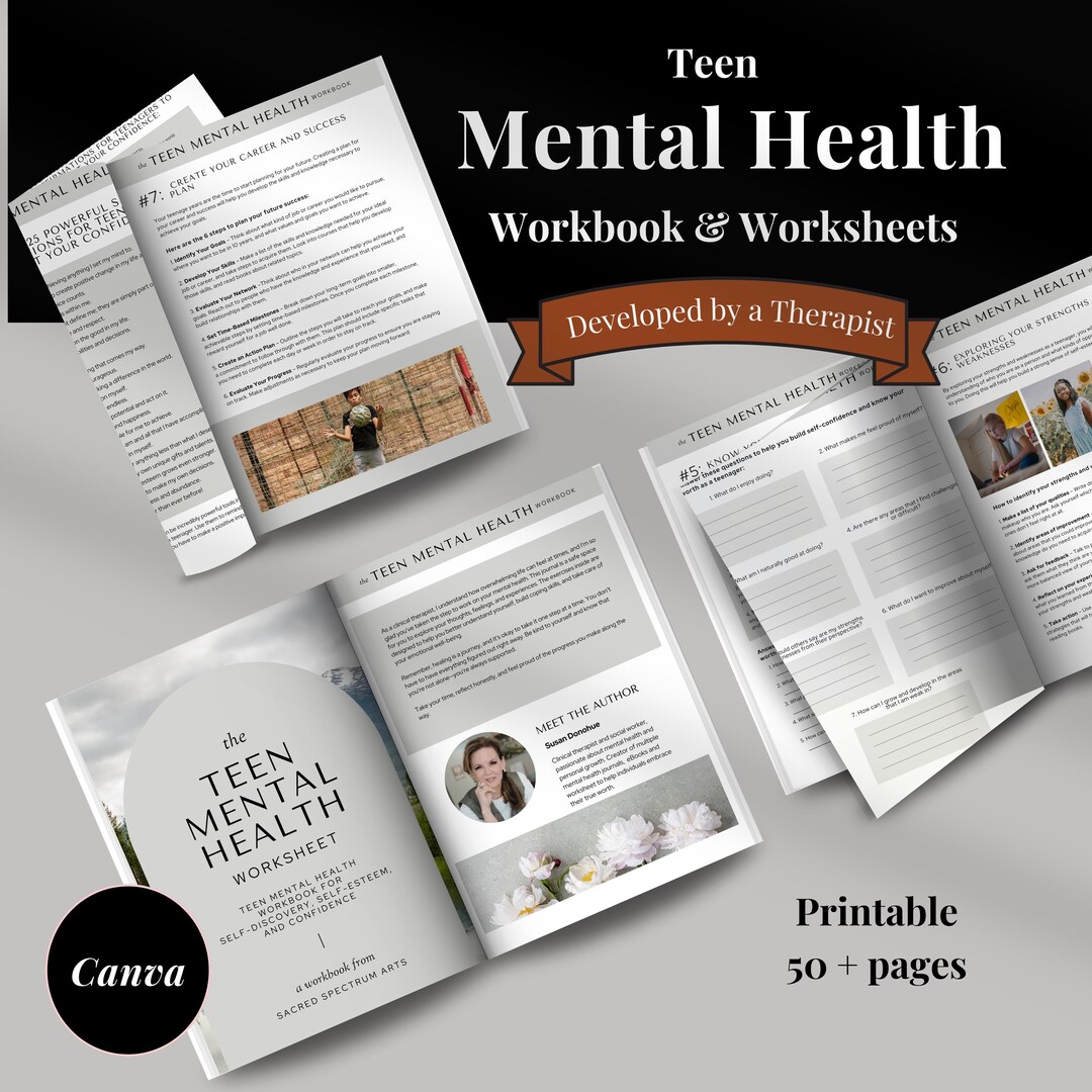 Teen Mental Health Workbook: Self-love & Boundaries (printable Canva ...