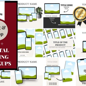 Mockup Digital Product MRR PLR Etsy Listing Mockups Shopify Mock up ...