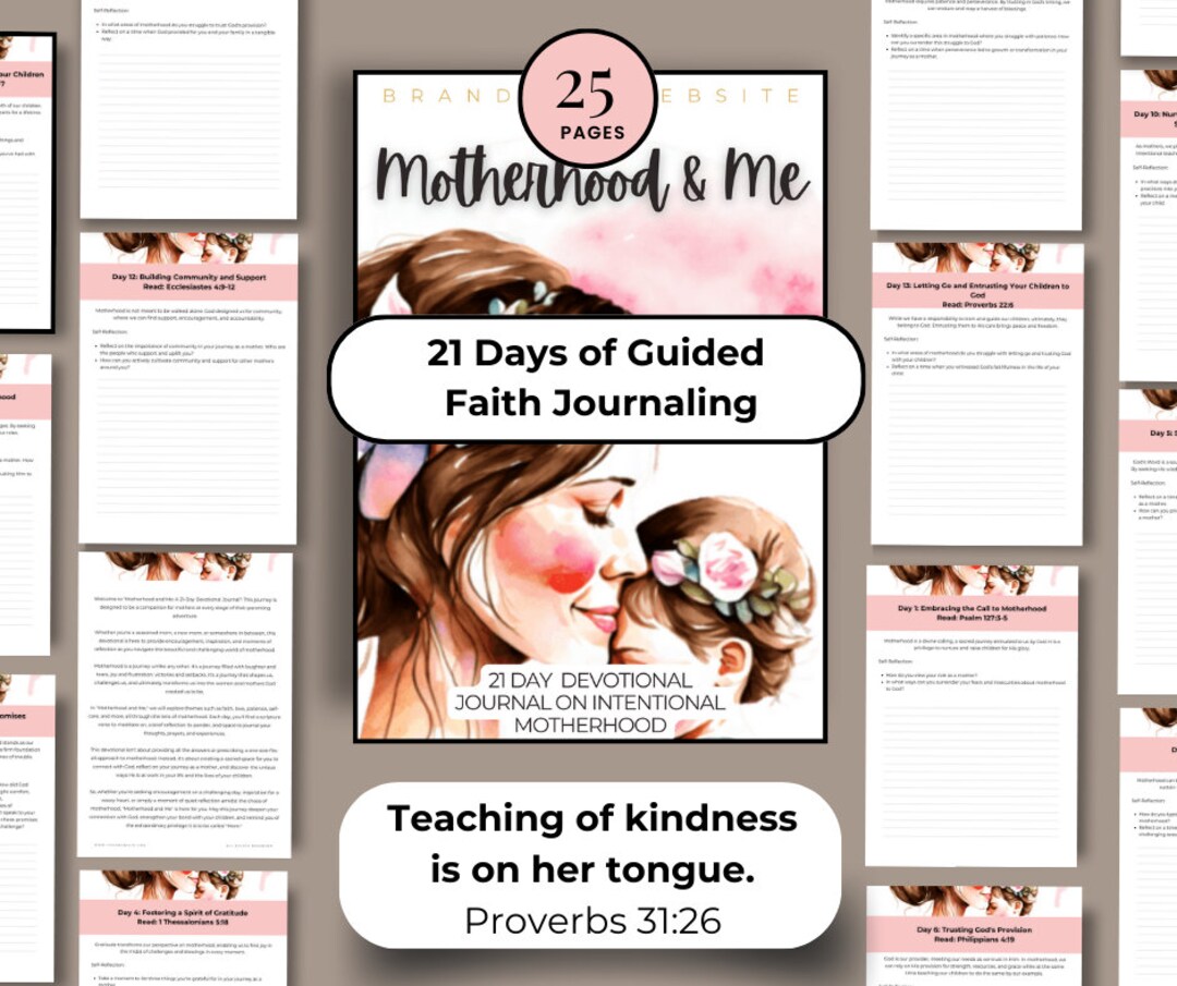 Motherhood Daily Devotional Spiritual Journal Faith-based Parenting ...