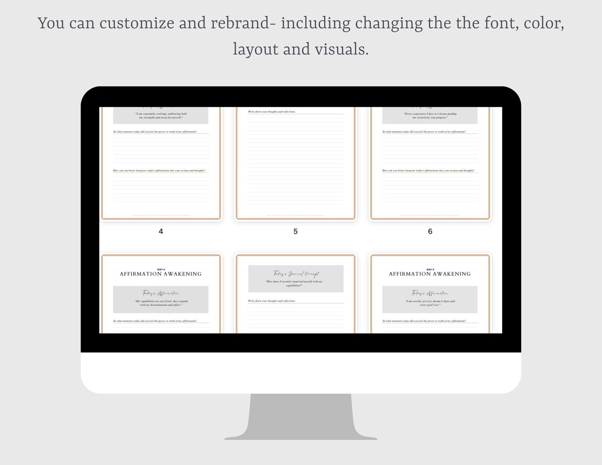 Affirmation Self-discovery Empowerment Transformative Journey Workbook ...