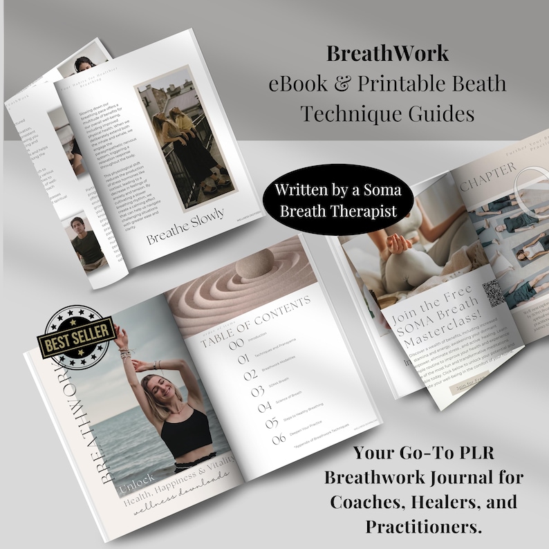 Breathwork Ebook PLR: SOMA Breathing, Yoga & Meditation (canva ...