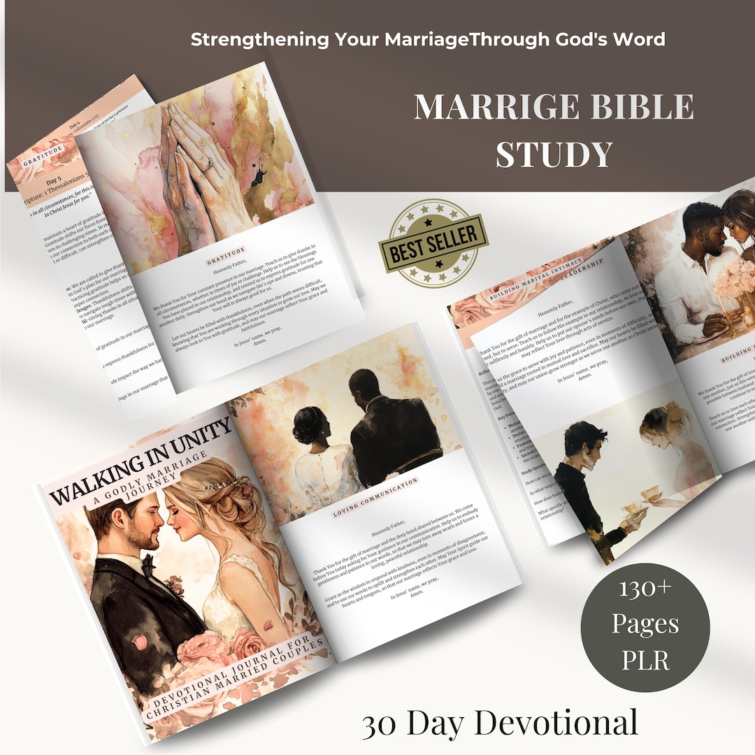 Marriage Bible Study Christian Faith Devotional Journal Canva Template ...