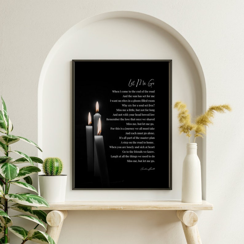 Memorial Poem Wall Art Bereavement Gift for Loss of Husband Sympathy ...