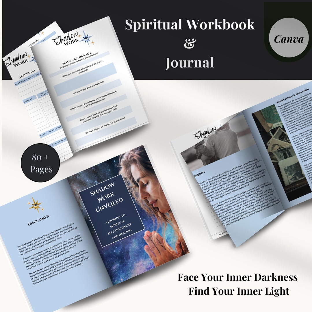 Spiritual Healing Workbook PLR Manifesting Journal Workbook Canva ...