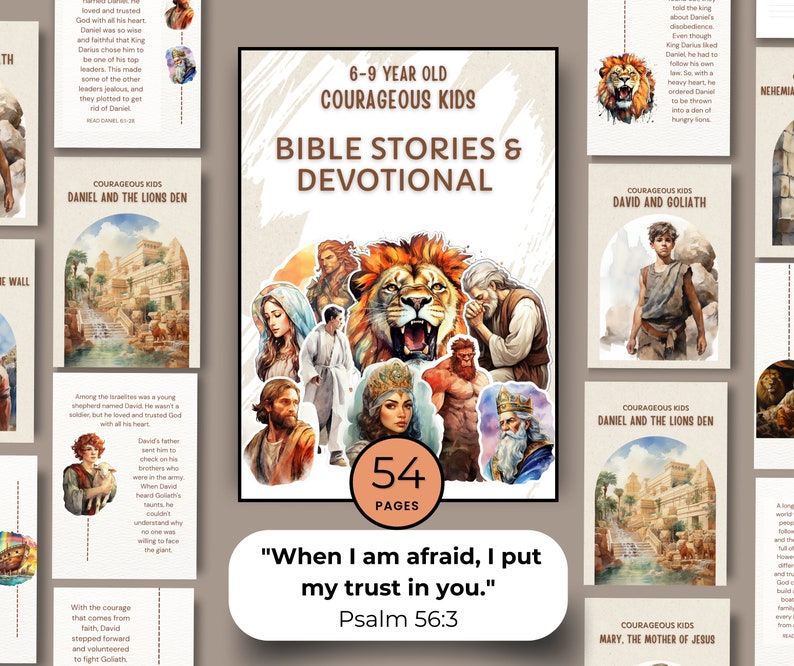 Christian Kids Bible Stories Homeschool Children Canva Free Digital ...