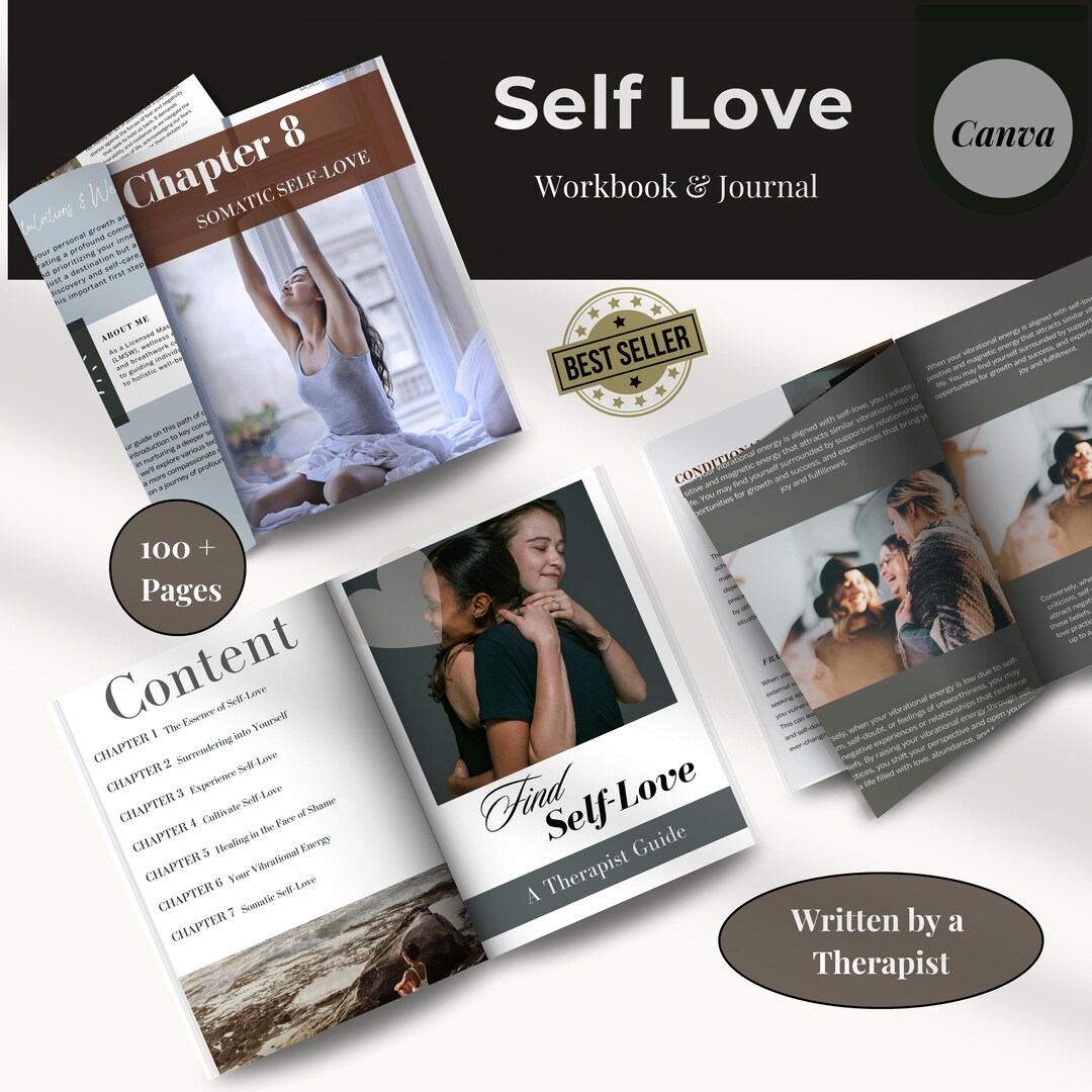 Self-love Workbook & Journal: Personal Growth, Affirmations (PLR) - Etsy