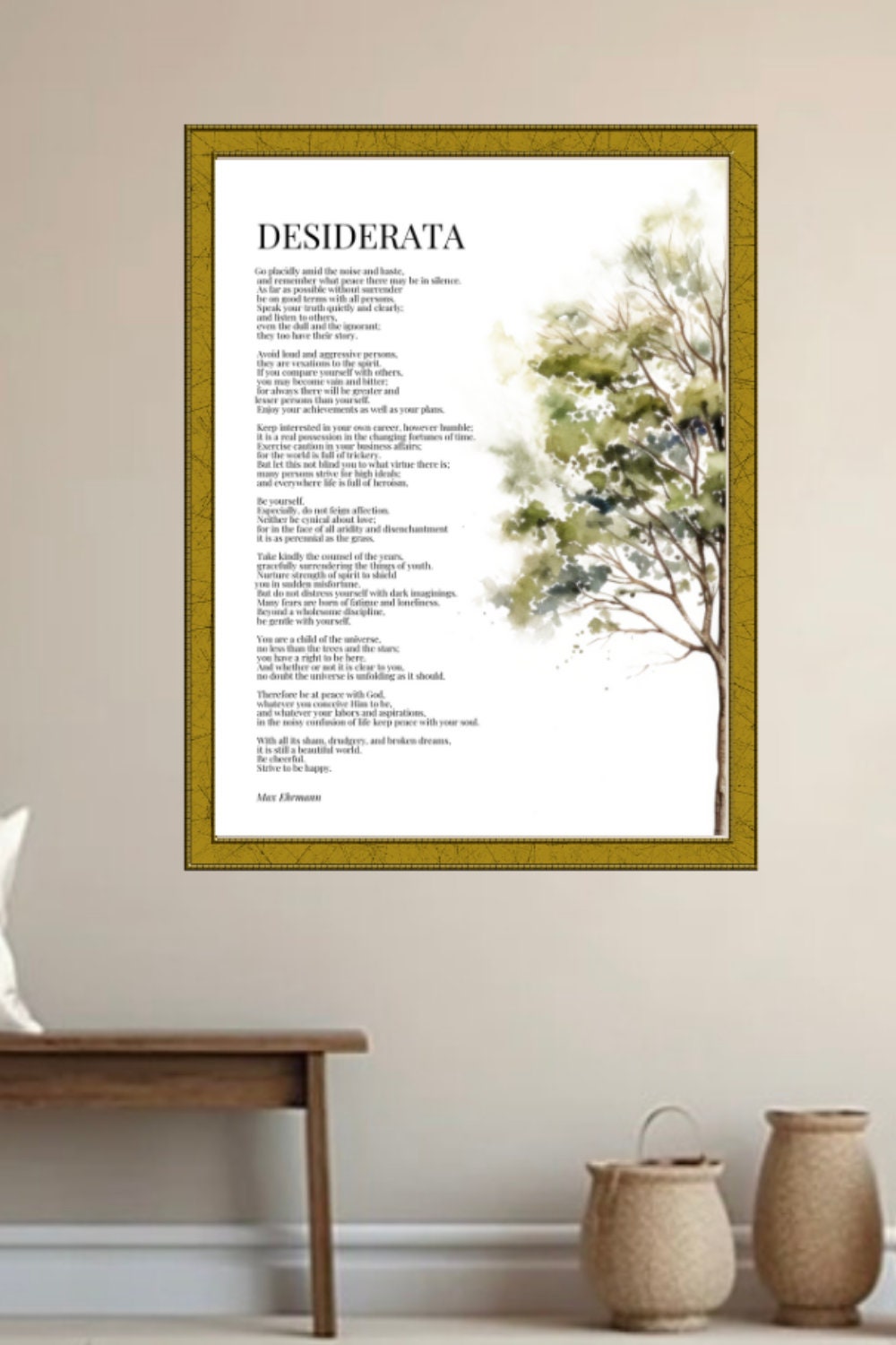 Desiderata Print Home Office Decor Printable Wall Living Room Art ...