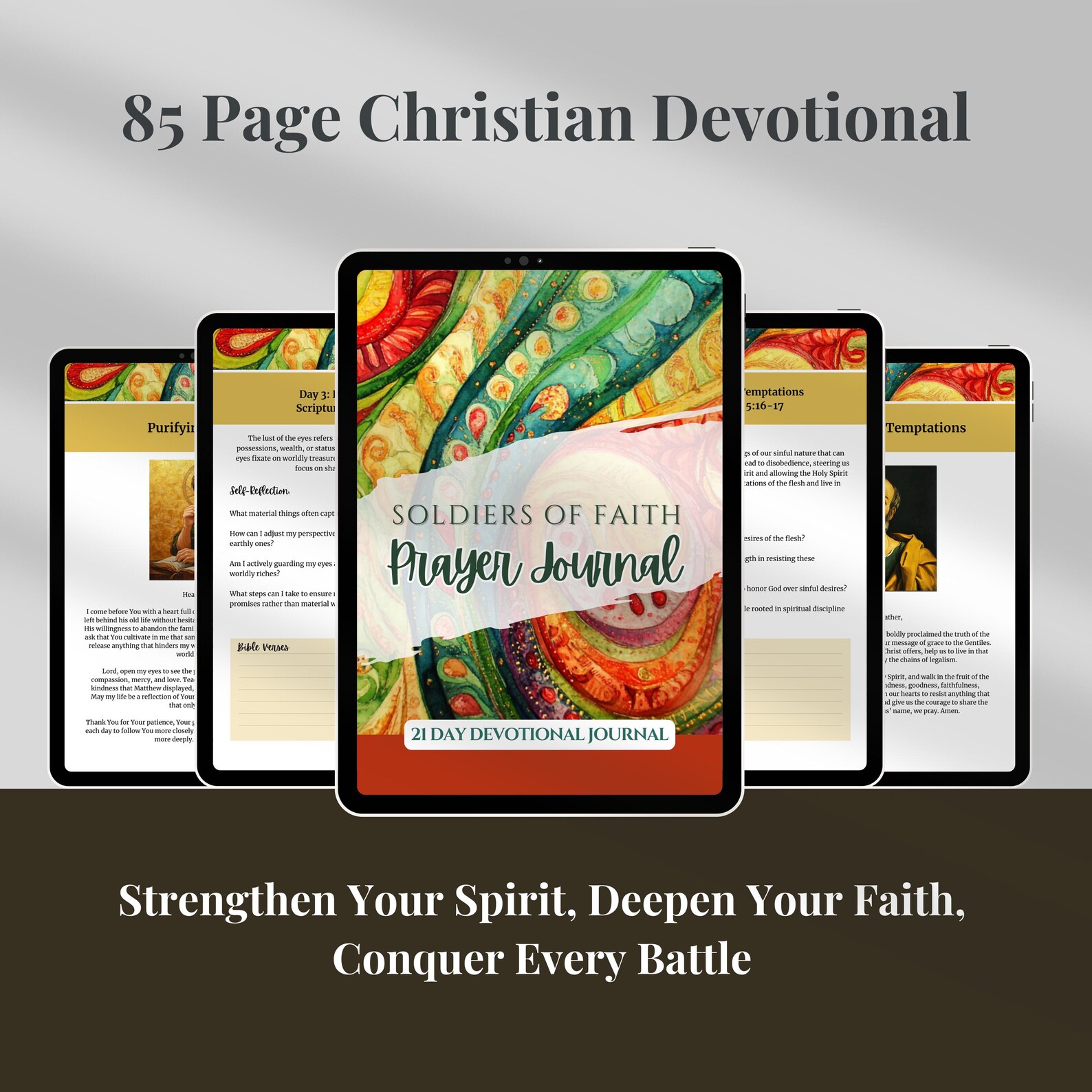 Christian Journal Bible Study Spiritual Workbook 21 Day Faith ...