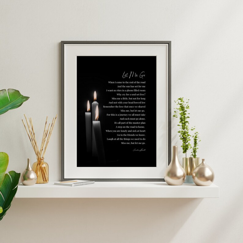Memorial Poem Wall Art Bereavement Gift for Loss of Husband Sympathy ...