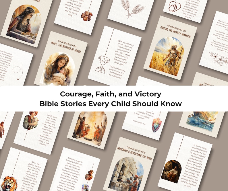 Christian Kids Bible Stories Homeschool Children Canva Free Digital ...