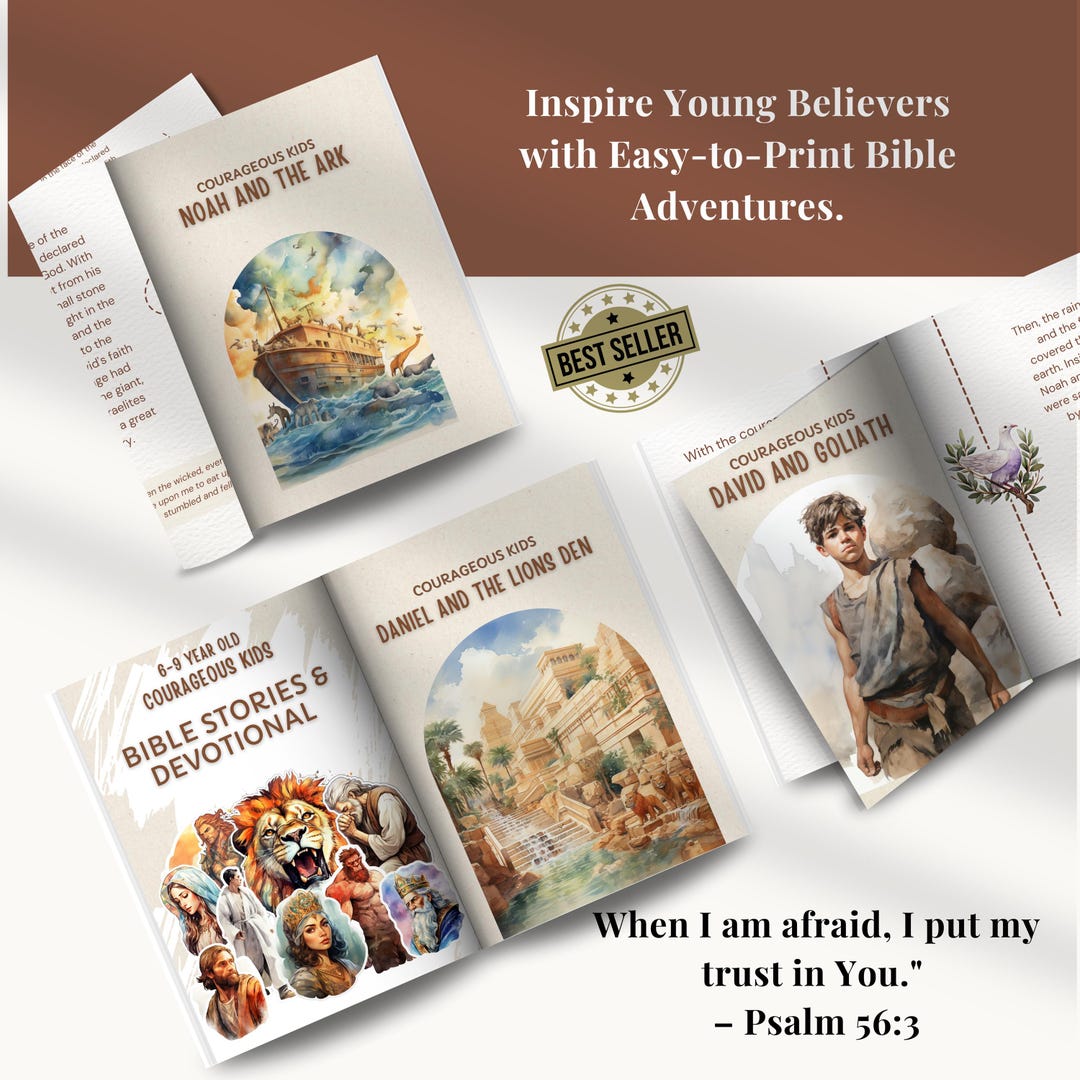 Christian Kids Bible Stories Homeschool Children Canva Digital Faith ...