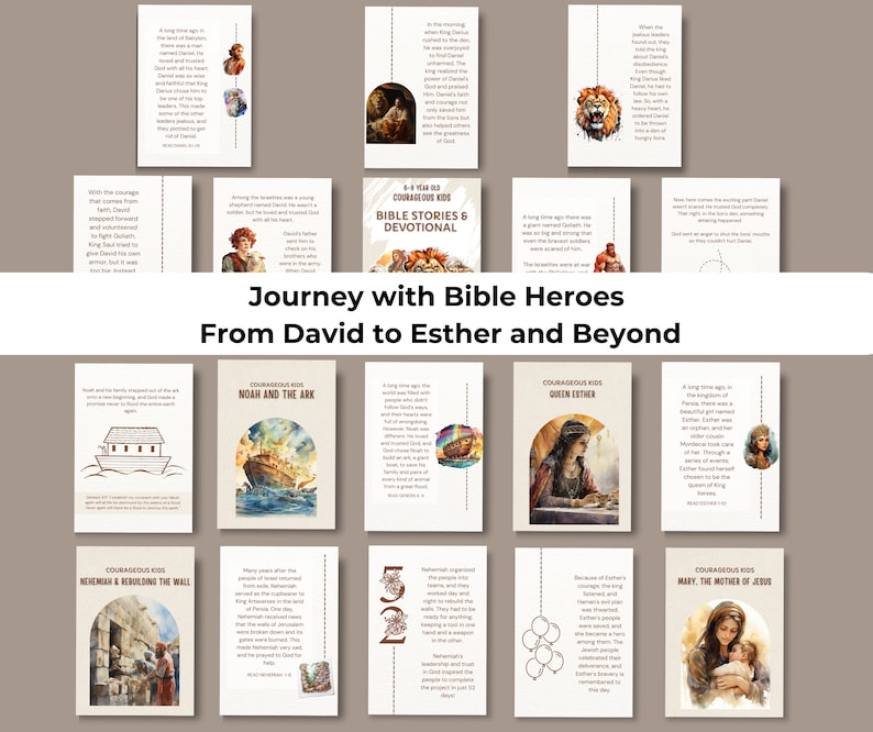 Christian Kids Bible Stories Homeschool Children Canva Free Digital ...