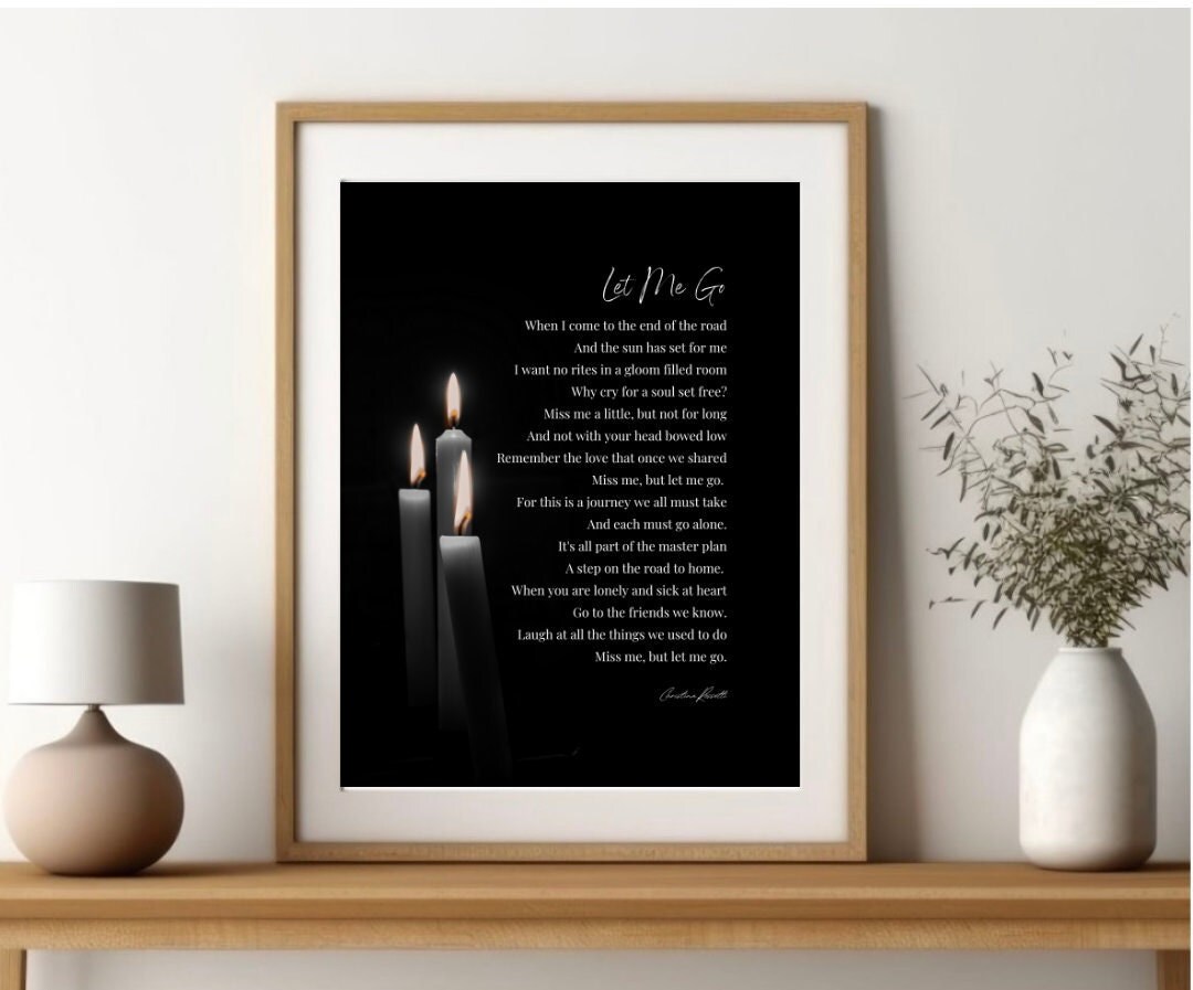 Memorial Poem Wall Art Bereavement Gift for Loss of Husband Sympathy ...
