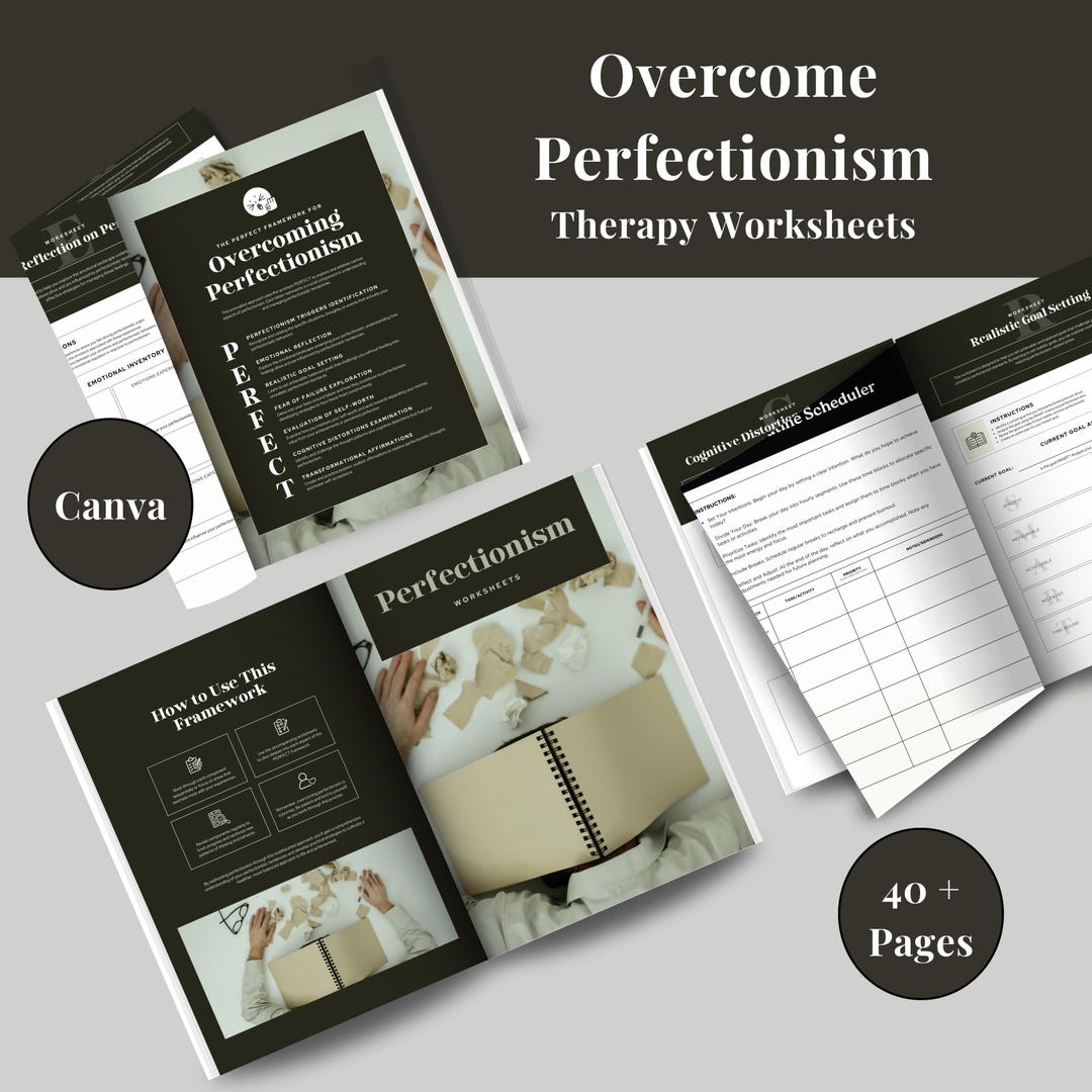 Perfectionism Worksheets Overcoming Perfectionism Printable Love Self ...