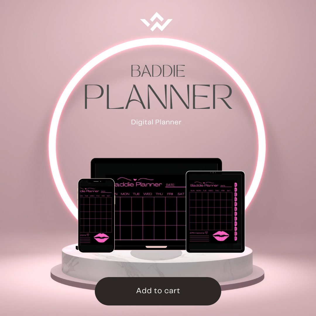 Baddie Planner Digital Template Calendar - Etsy