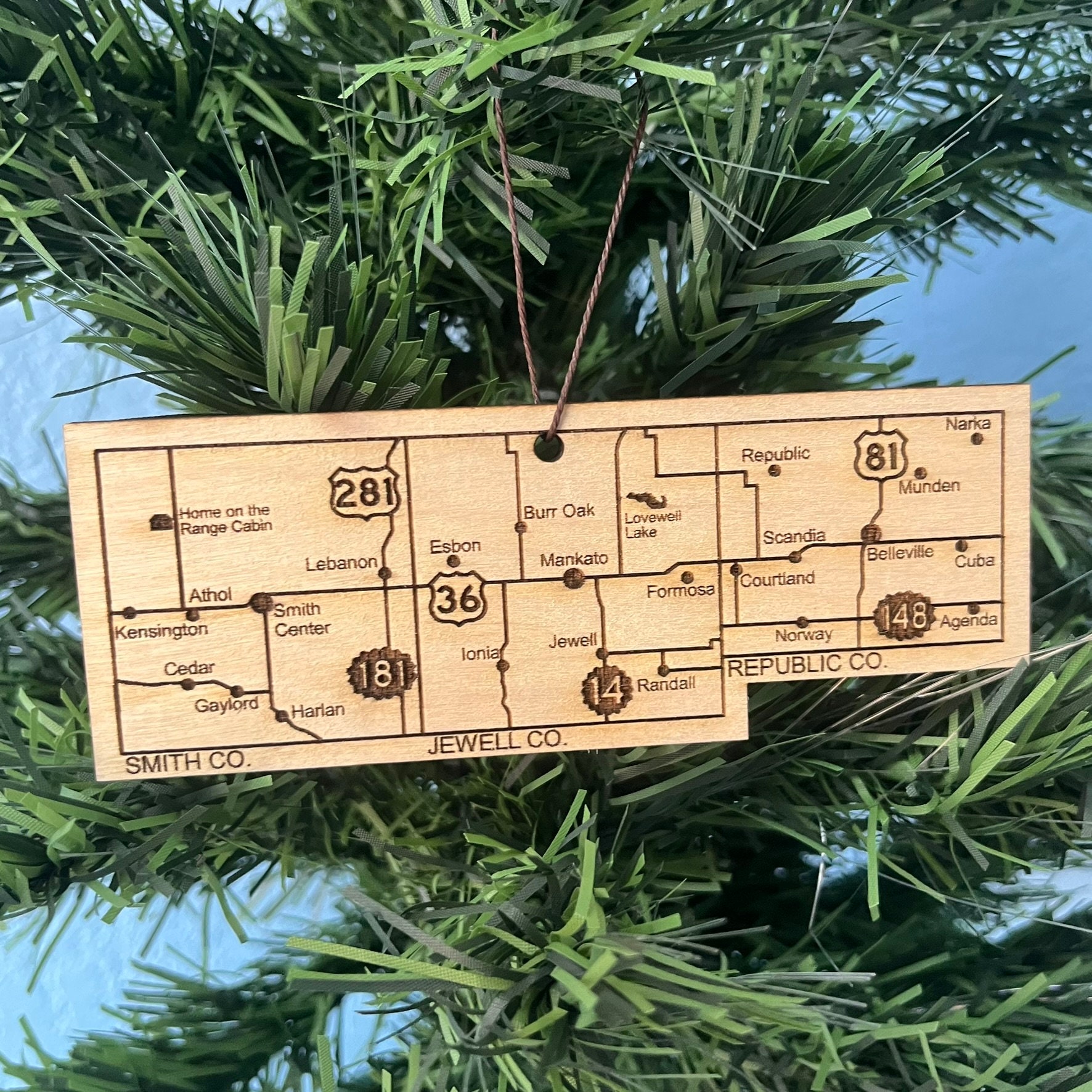 2018-2023 Big Kansas Road Trip Wood Ornaments, Laser Engraved BKRT ...