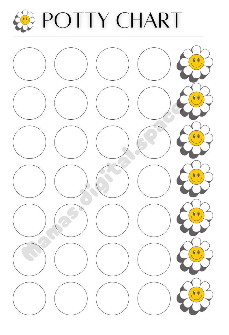 Potty Training Sheets Printable Potty Training Charts for Toddlers ...