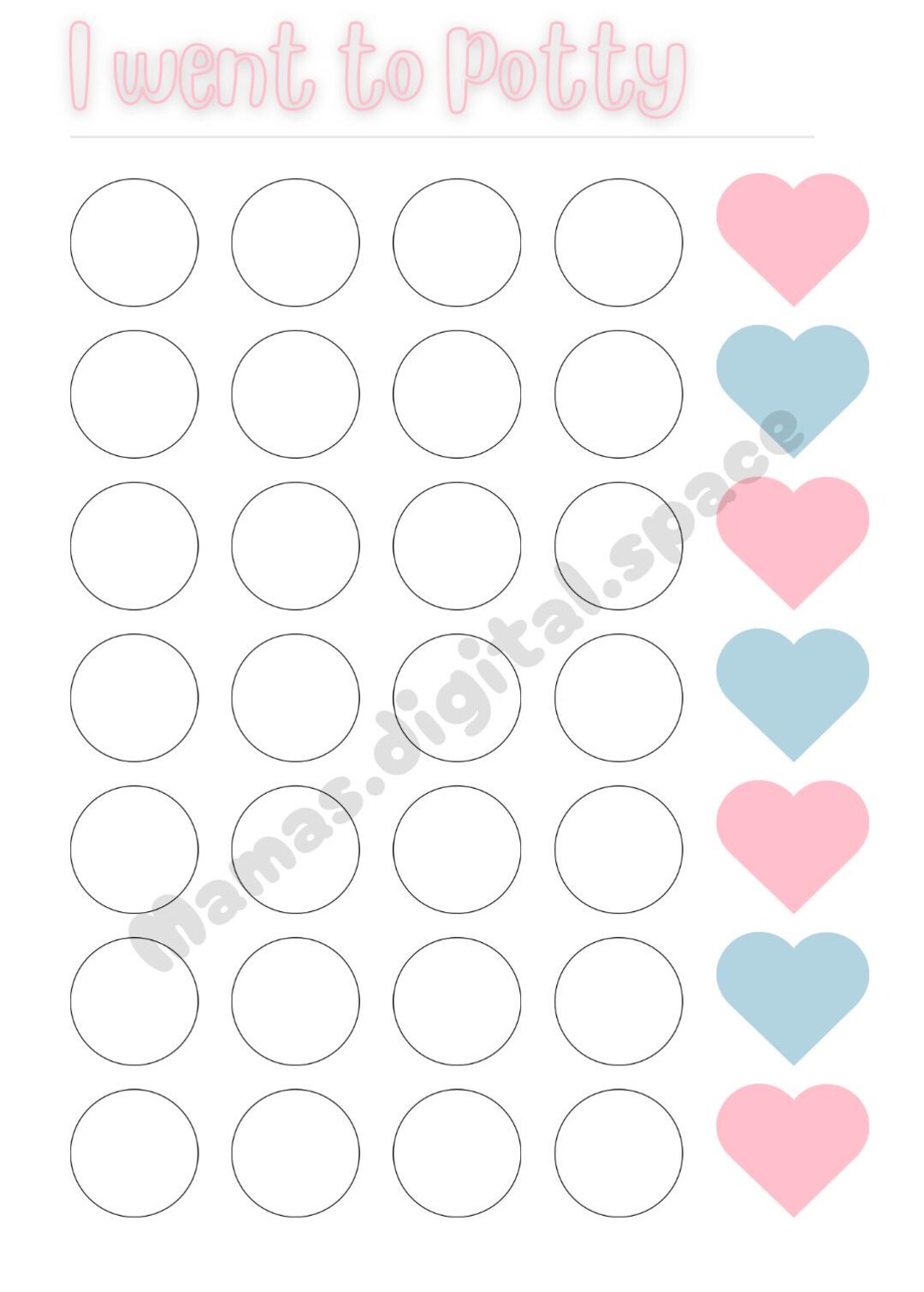 Potty Training Sheets | Printable Potty Training Charts for Toddlers ...