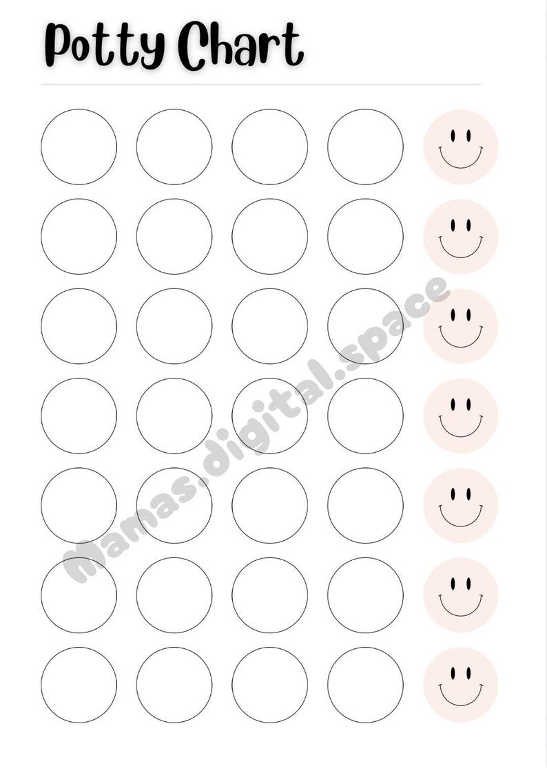 Potty Training Sheets | Printable Potty Training Charts for Toddlers ...
