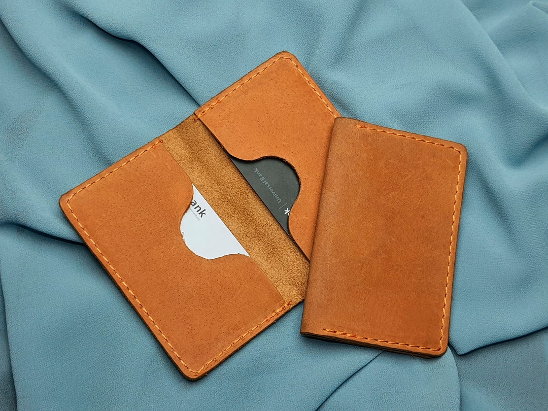 Front Pocket Wallet, Handmade ID Card Wallet, Anniversary Gift, Custom ...