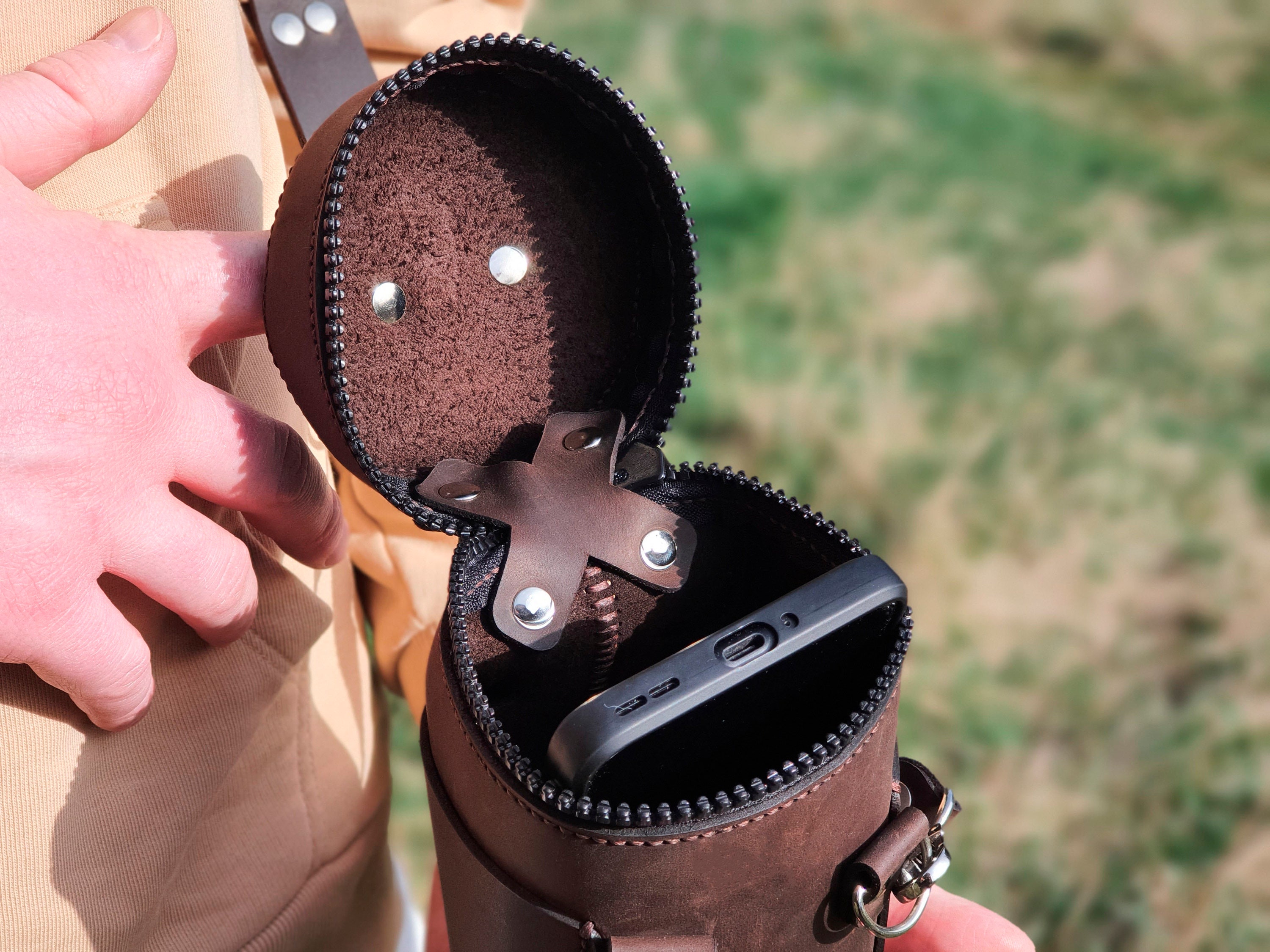 Custom Personalized Leather Camera Lens Pouch | Lens Protector for ...