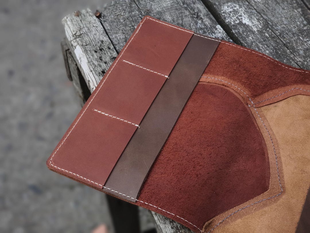 Personalized Leather Book Cover, A5 Notebook Protector Cover, Customize ...