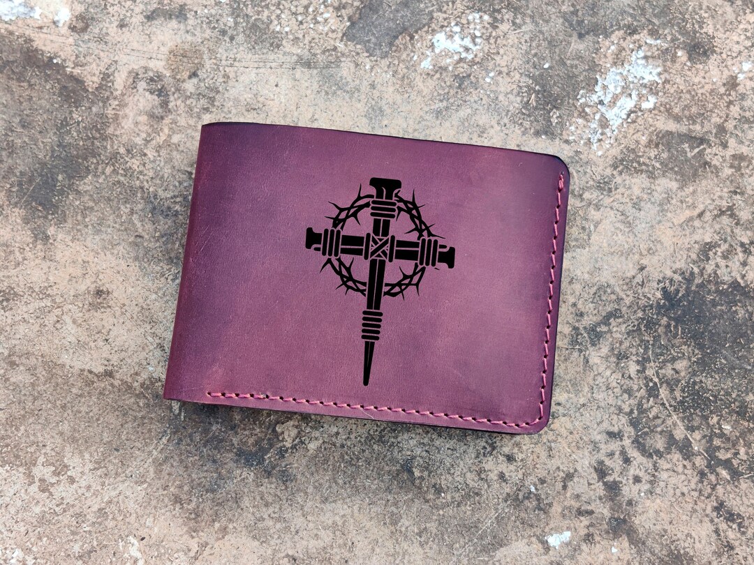 Bifold Leather Wallet for Devotee, the Son of God Jesus Christ Leather ...