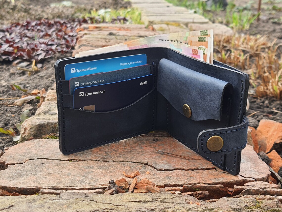 Forest and Mountain Gift, Camping Wedding, Leather Bifold Wallet ...