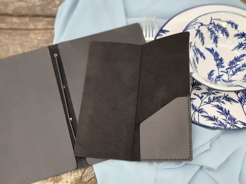 Custom Leather Menu Cover Restaurant Menu Folder Logo Menu Holder ...