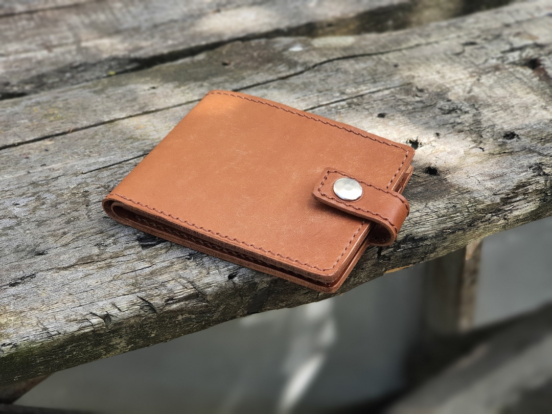 Handmade Leather Wallet. Italian Leather Bifold Wallet. Full Grain Mens ...