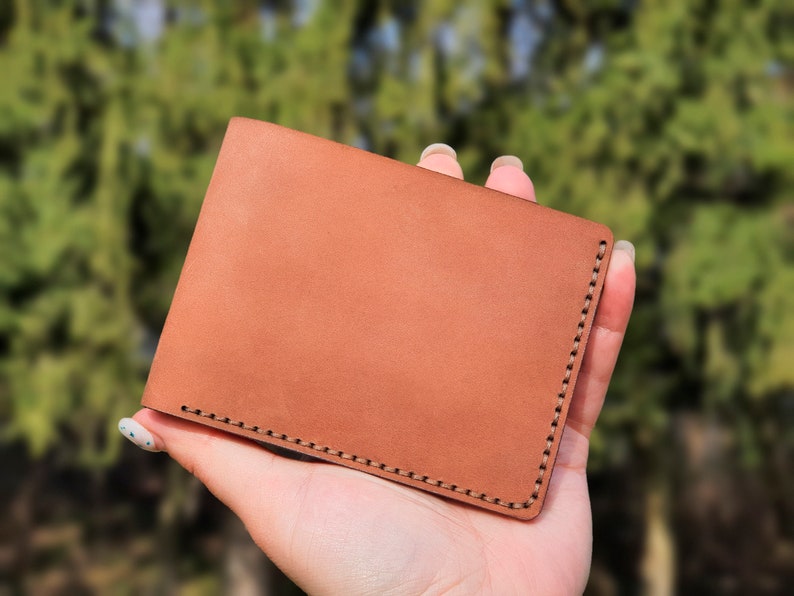 Forest and Mountain Gift, Camping Wedding, Leather Bifold Wallet ...