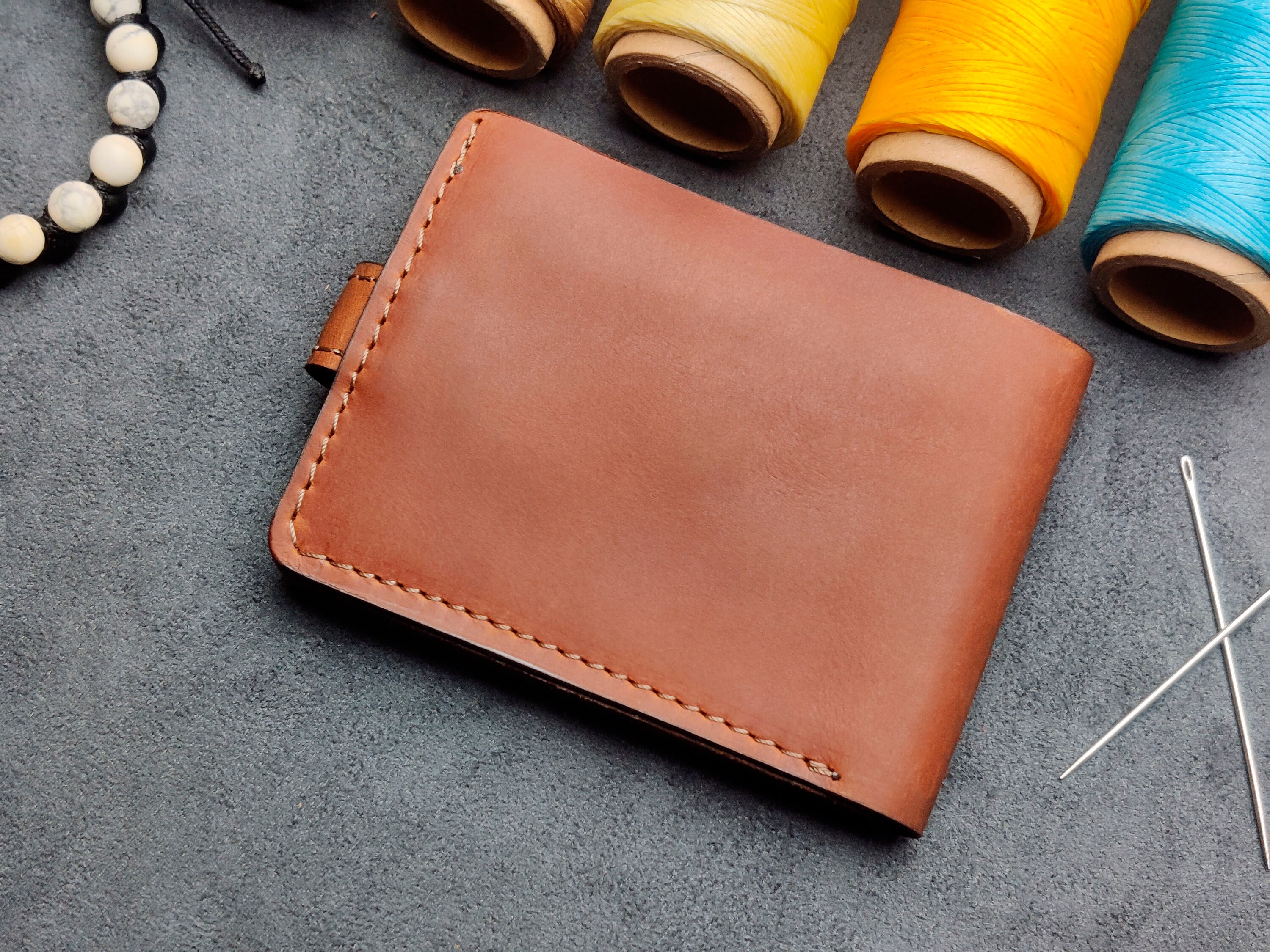 Forest and Mountain Gift, Camping Wedding, Leather Bifold Wallet ...