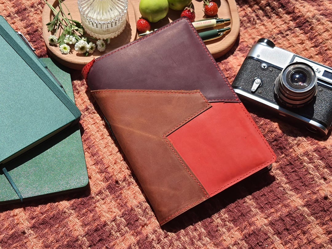 Hobonichi Leather Notebook Cover A5 A4 B5 Custom Size Notepad Moleskine ...