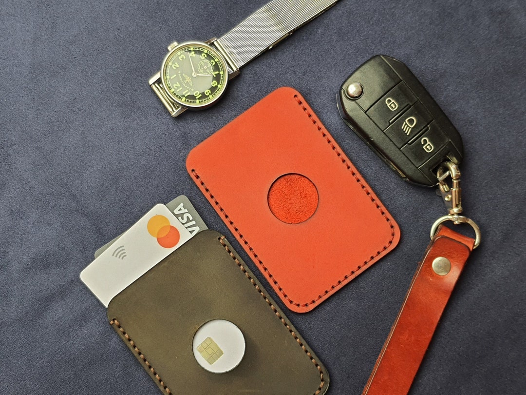 Custom Leather Credit Card Holder, Personalized Portable Wallet, Money ...