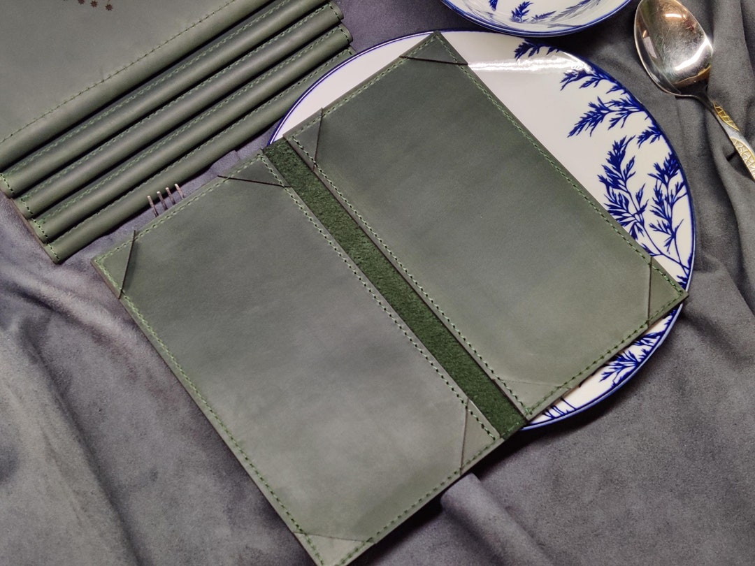 Leather Menu Cover for Restaurant, Custom Menu Folder, Personalized ...