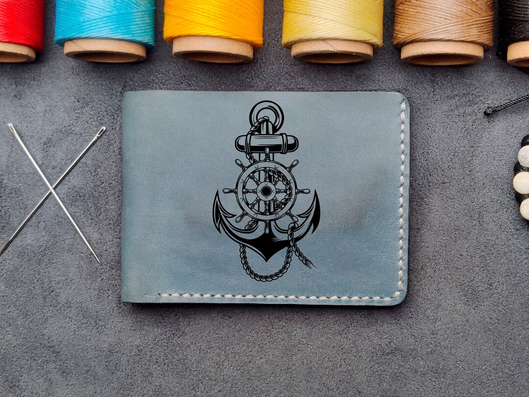 Anchor Leather Custom Bifold Wallet - Etsy