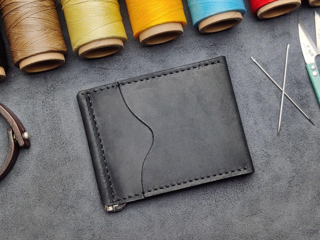 Leather Money Clip Wallet, Money Clip Holder, Wallet Money Clip Case ...