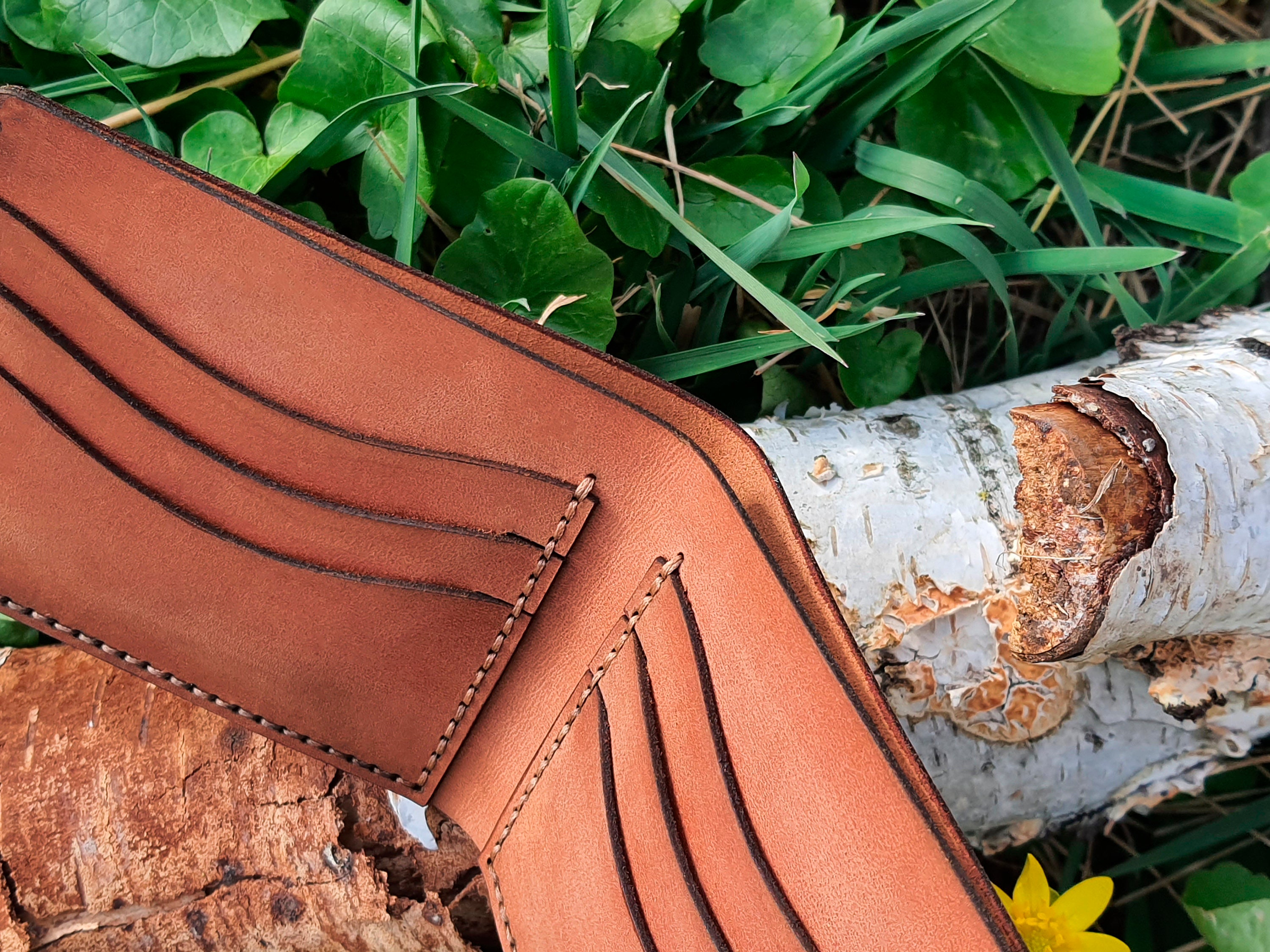 Forest and Mountain Gift, Camping Wedding, Leather Bifold Wallet ...